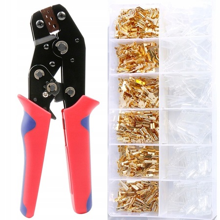 Set conectori auto cu unealta de sertizare, 450 piese, Novaza Tech ...
