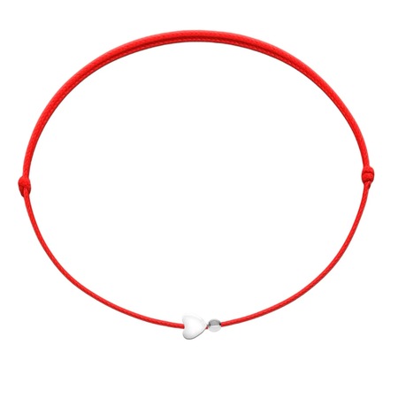 Bratara Martisor cu biluta din Argint 925 si Inimioara din Sidef, snur ...