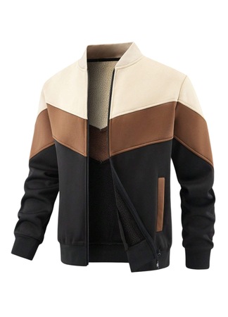 Bluza pentru barbati cu fermoar in trei culori, marimea 48/M, culoarea ...