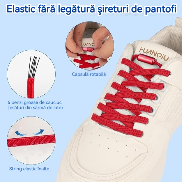 Sireturi elastice, sireturi plate, cu catarame metalice de aceeasi ...