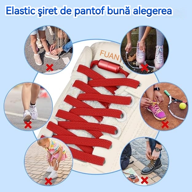 Sireturi elastice, sireturi plate, cu catarame metalice de aceeasi ...