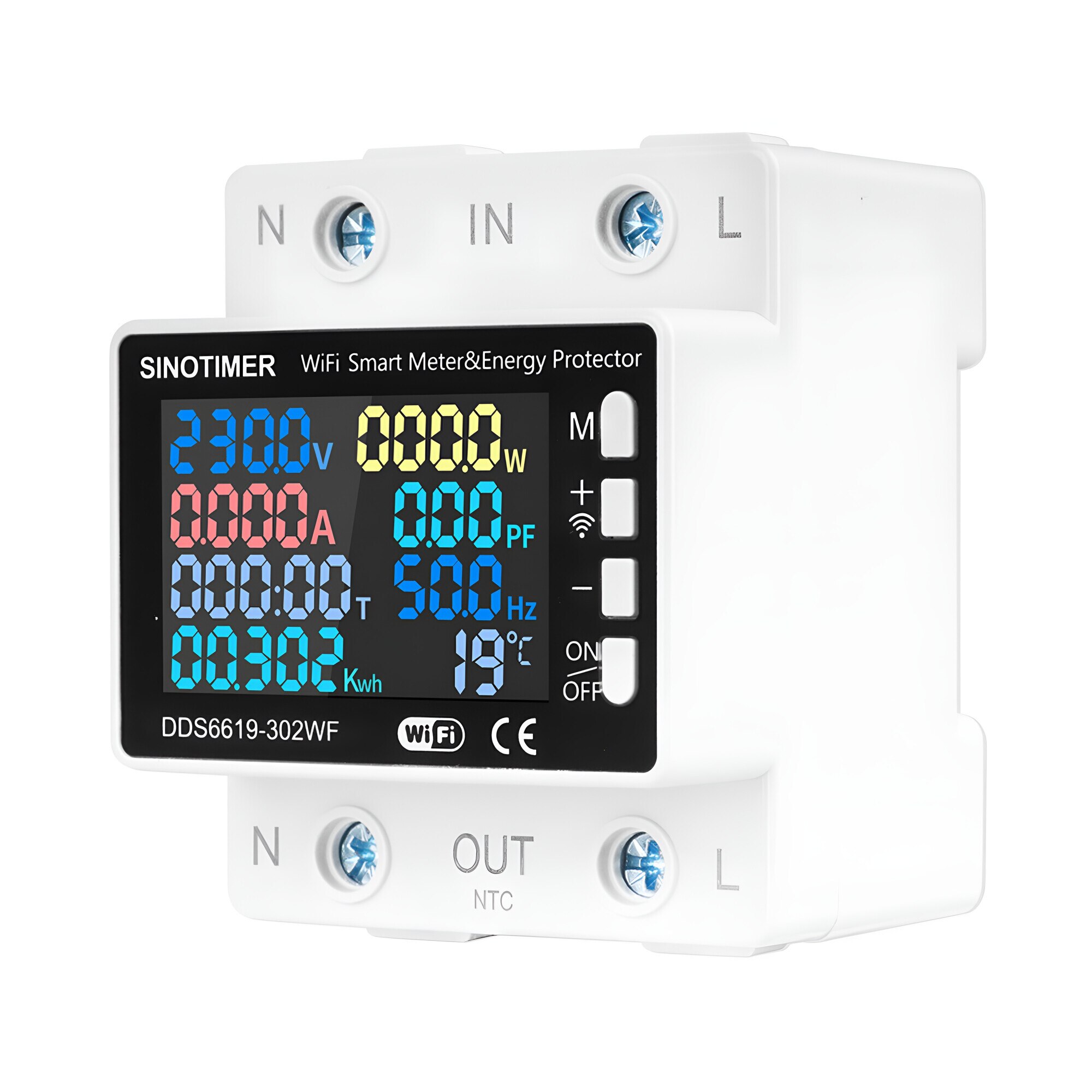 Contor monofazat AC 63A de energie electrica Smart cu Wi-Fi, Tuya ...