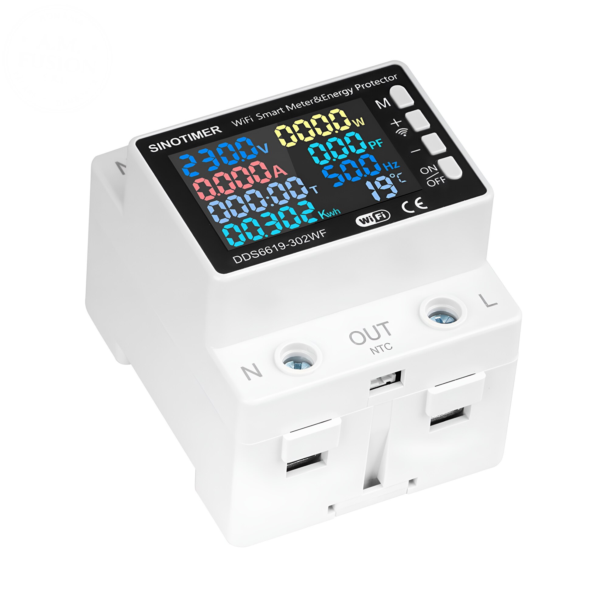 Contor monofazat AC 63A de energie electrica Smart cu Wi-Fi, Tuya ...