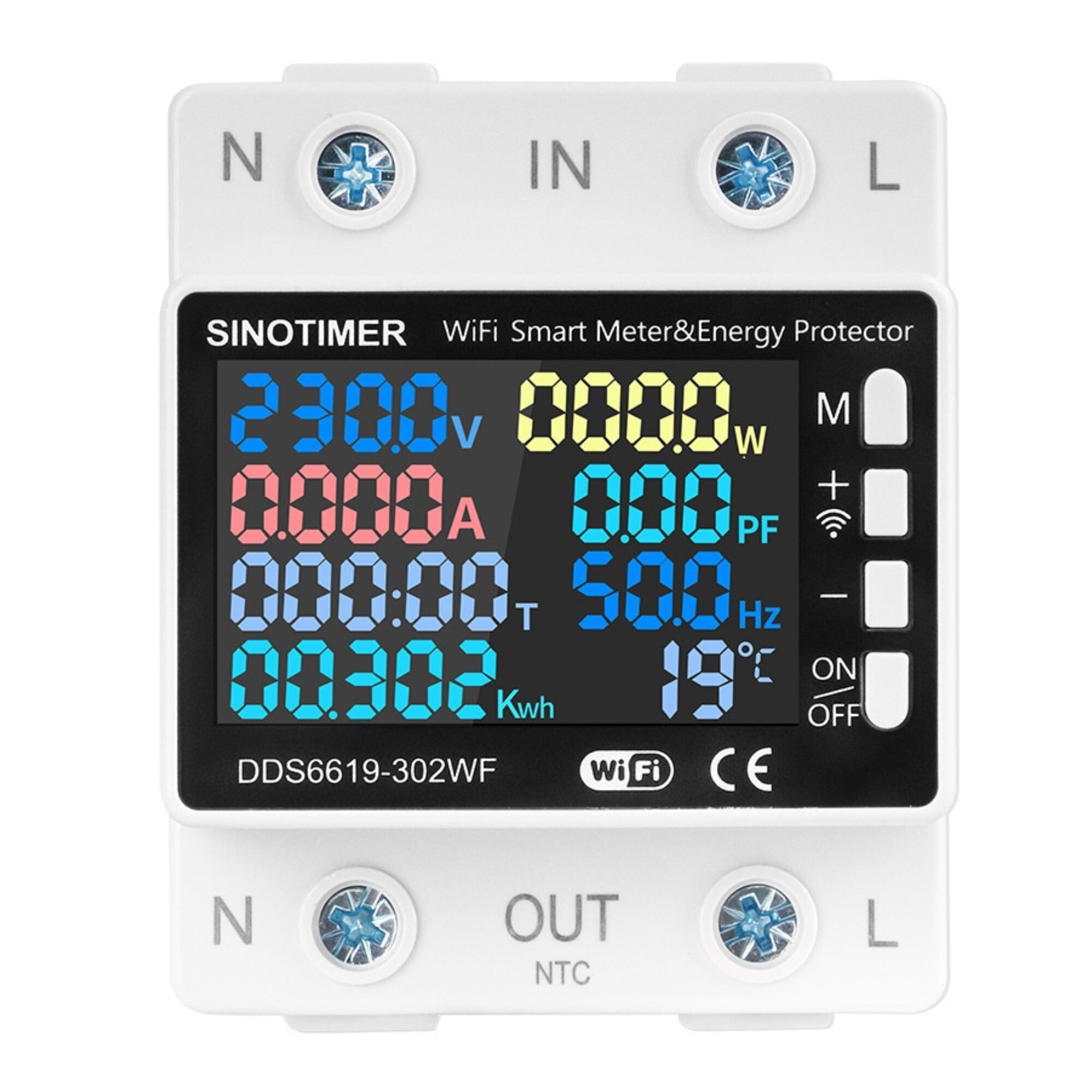 Contor monofazat AC 63A de energie electrica Smart cu Wi-Fi, Tuya ...