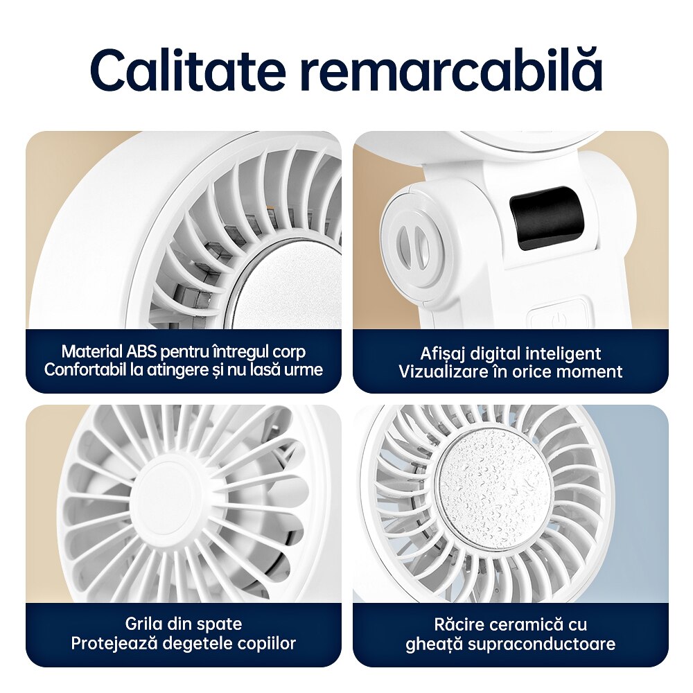 Ventilator portabil de mana Z36, ventilator pliabil de mare viteza ...