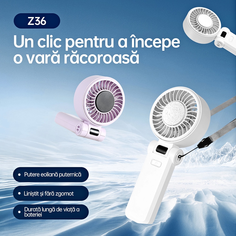 Ventilator portabil de mana Z36, ventilator pliabil de mare viteza ...