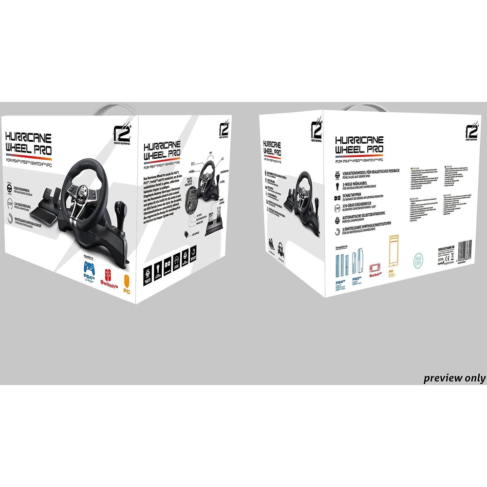 Volan cu pedale si schimbator ready2gaming Hurricane Wheel Pro ...