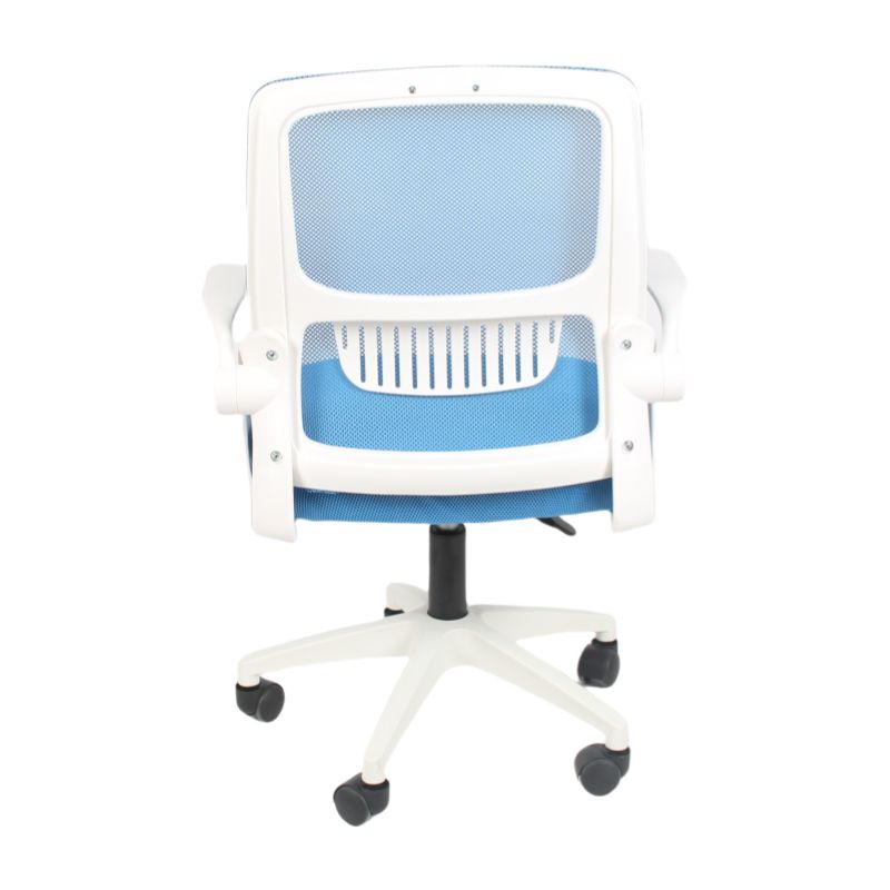 Scaun de birou ergonomic JRH, Mesh, alb albastru - eMAG.ro