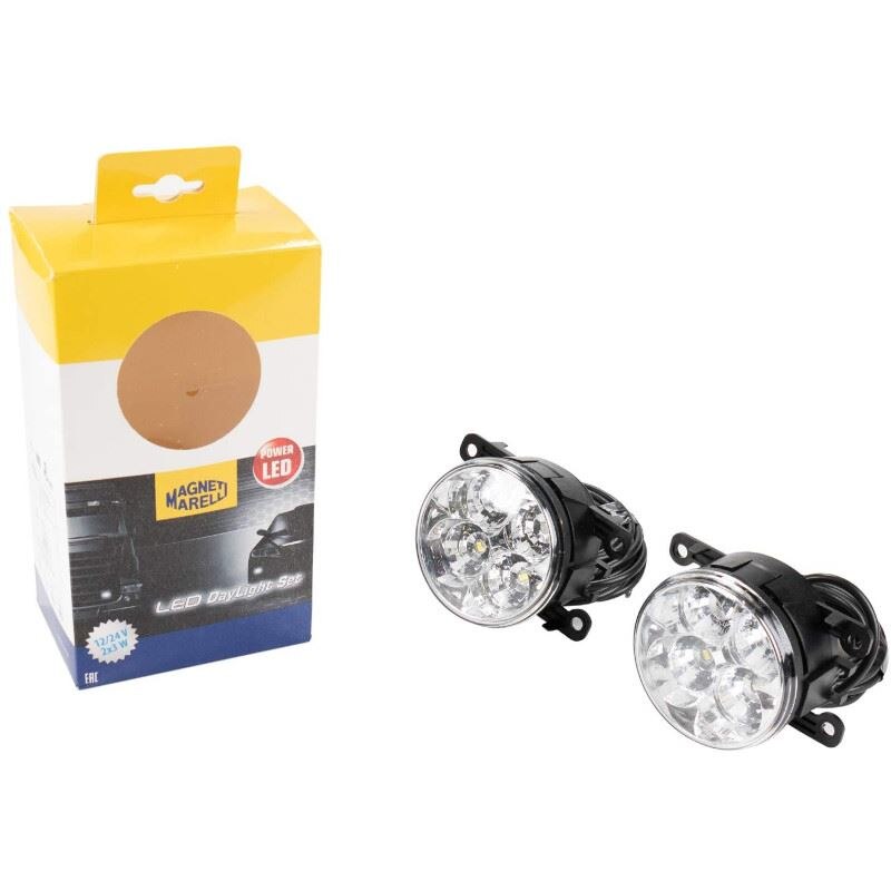 Proiector zi, DRL, Logan, fi90, 4 LED-uri 12-24V 2x2W, LAQ010 Magneti ...