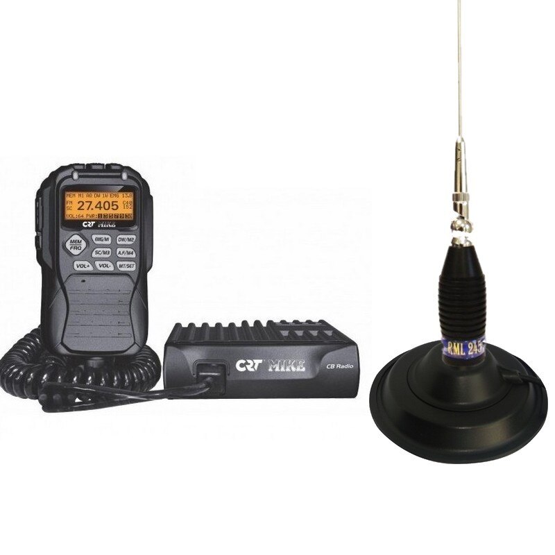 Kit Statie Radio CB CRT Mike + Antena Radio CB CRT RML 245 Prindere ...