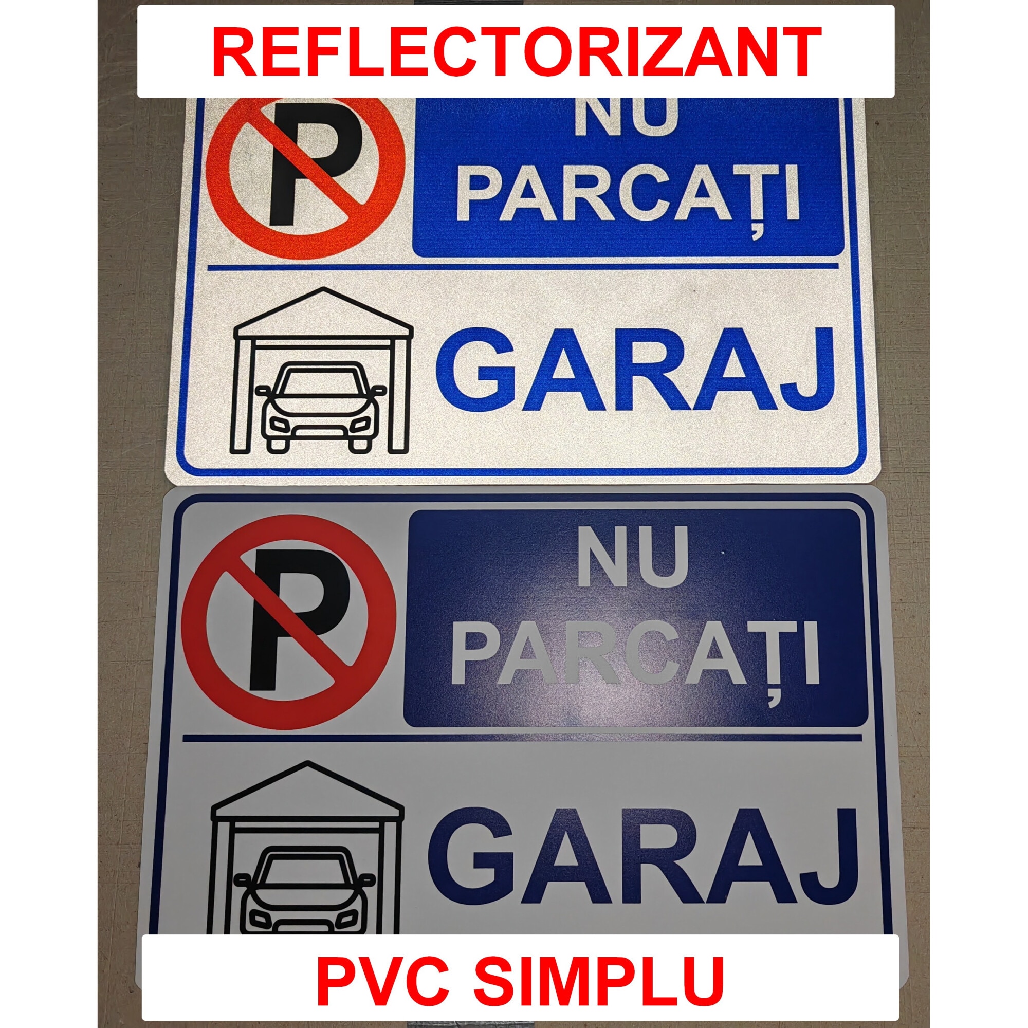 Semn Indicator Reflectorizant, "Parcare platita", Placa PVC 4mm, 20x30 ...