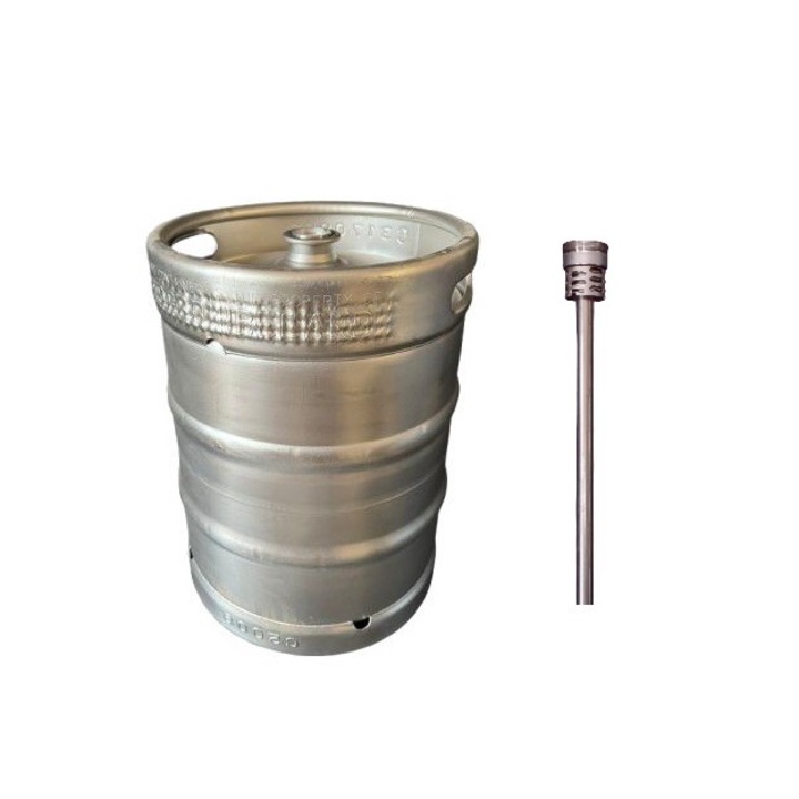 Butoi inox alimentar keg 50 litri REC cu dop filet interior - eMAG.ro