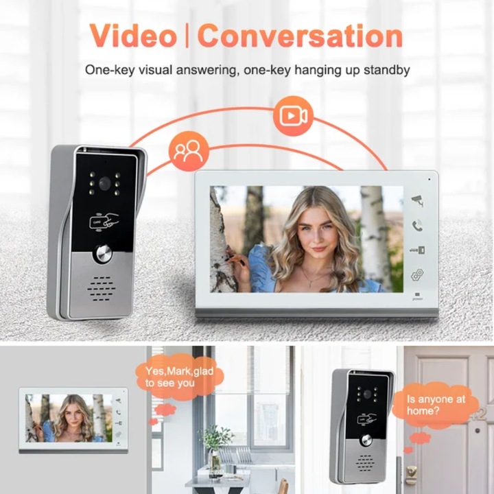 Sistem video de interfon cu ecran de 7 inchi, CRISTALIS SALE ...