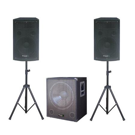 Set boxe kit subwoofer 18 inch+2 sateliti 12inch+2 stand boxa - eMAG.ro