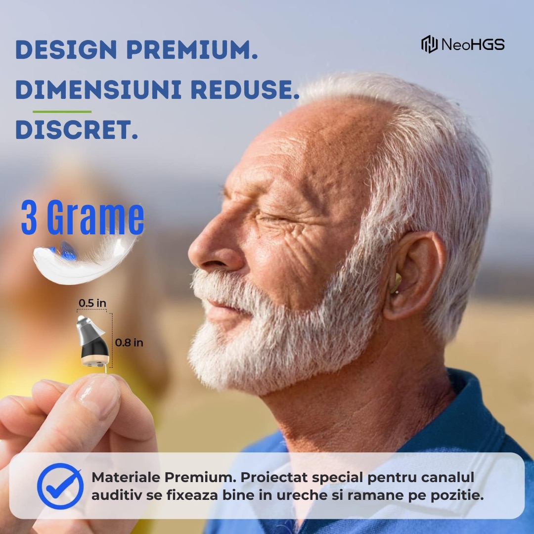 Aparat Auditiv Digital x2 NeoHGS, Sunet Clar, Fara Ecou, Incarcare ...