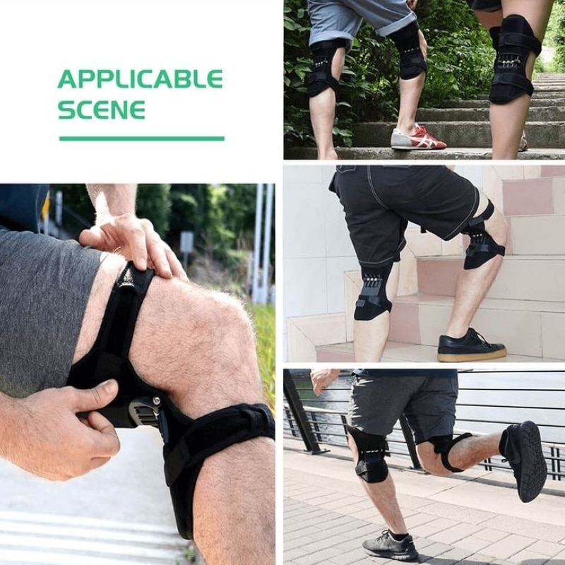 Set Aparat EMS Pentru Picioare si 2 Genunchiere Cu Arc Pentru Suport ...