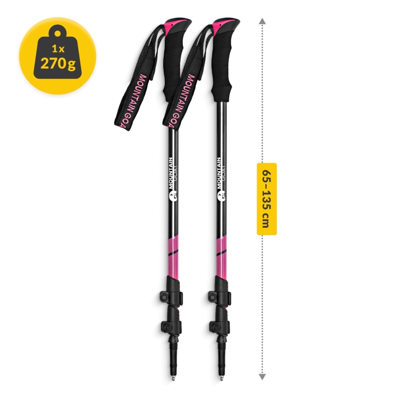 Set bete trekking walking pentru drumetie, Mountain Goat, 2buc + 4 ...