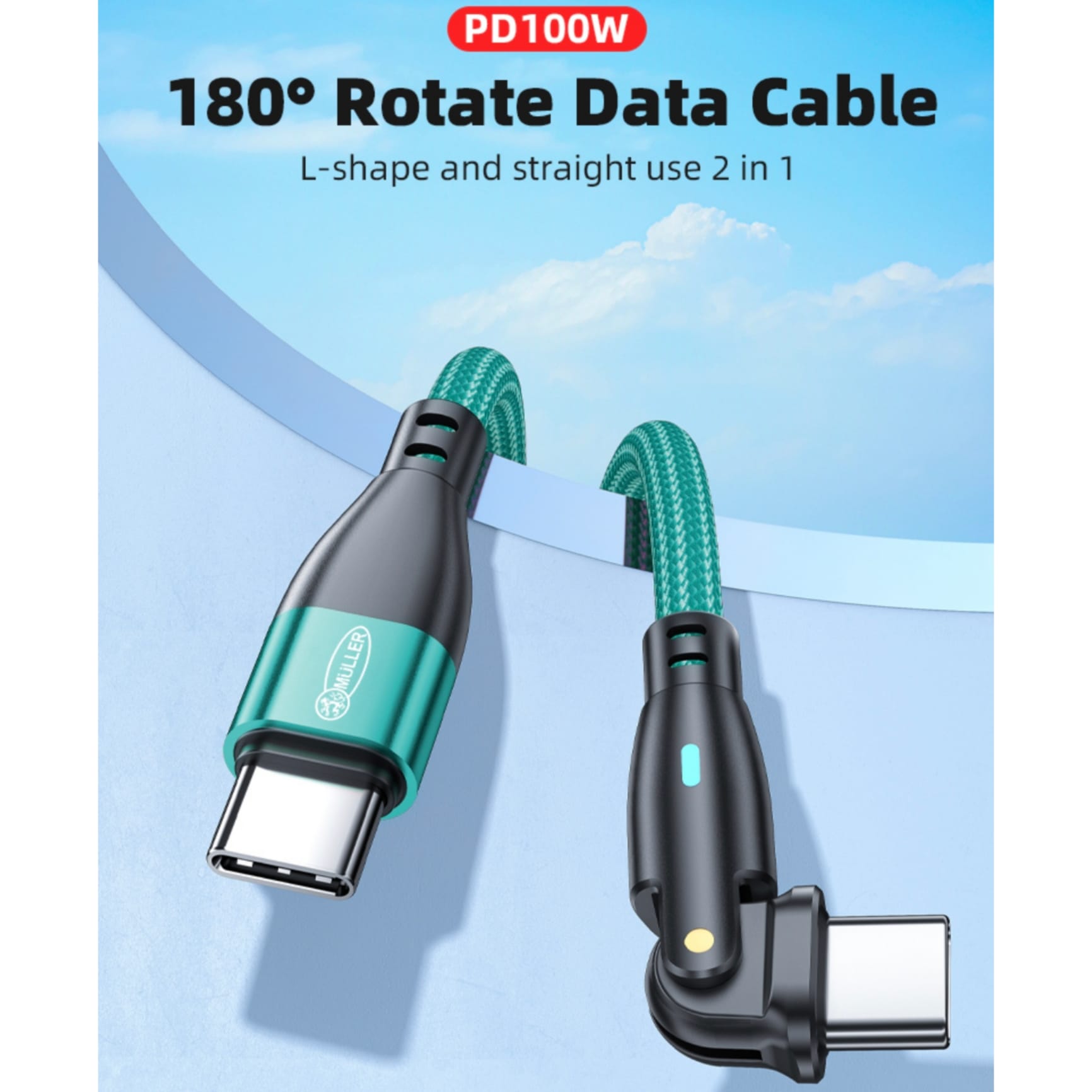 Cablu date Müller® Type C si USB OTG adaptor sprijin, super fast charge ...