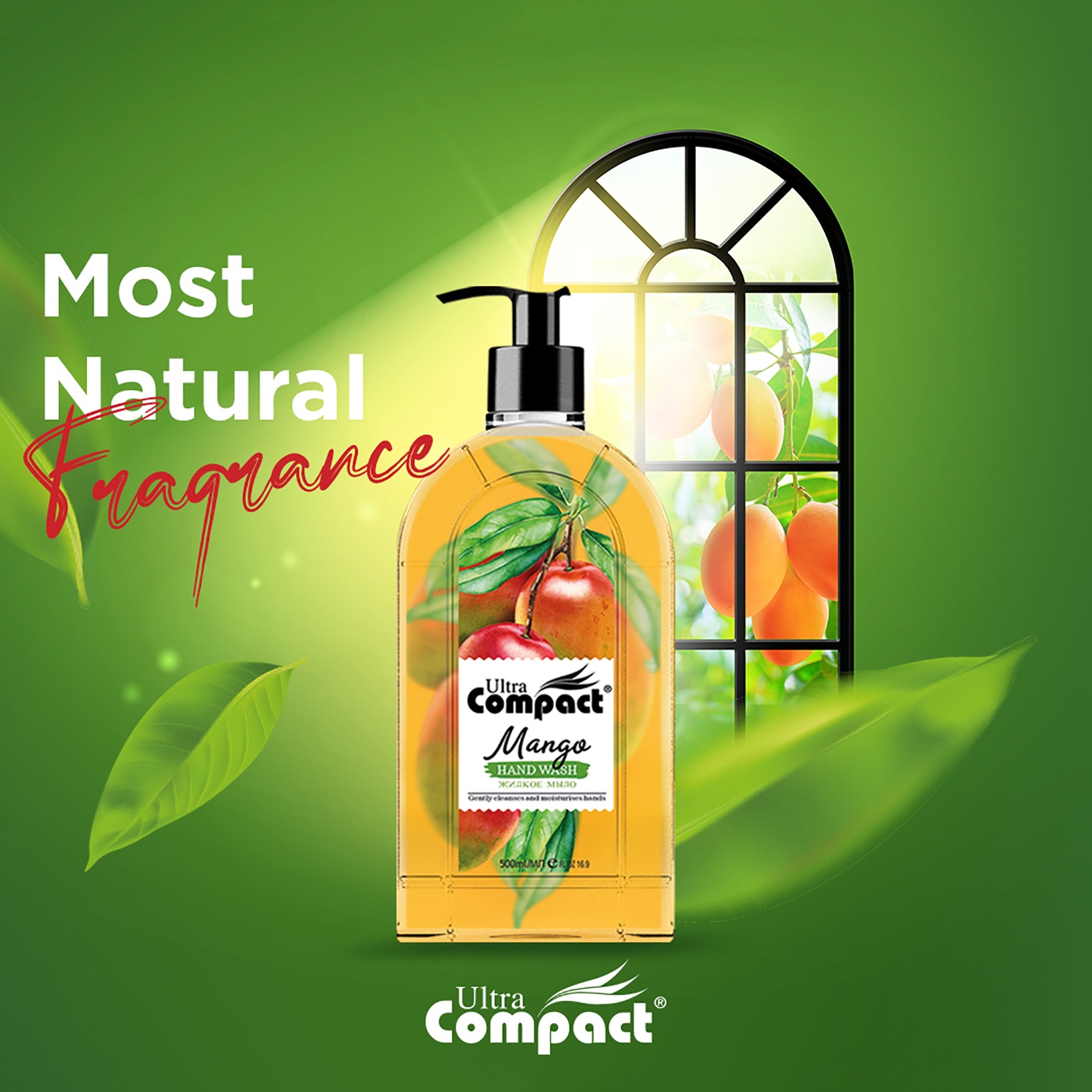 Set 2 x Sapun lichid MANGO, Ultra Compact, 2 x 500 ml (1000 ml) - eMAG.ro