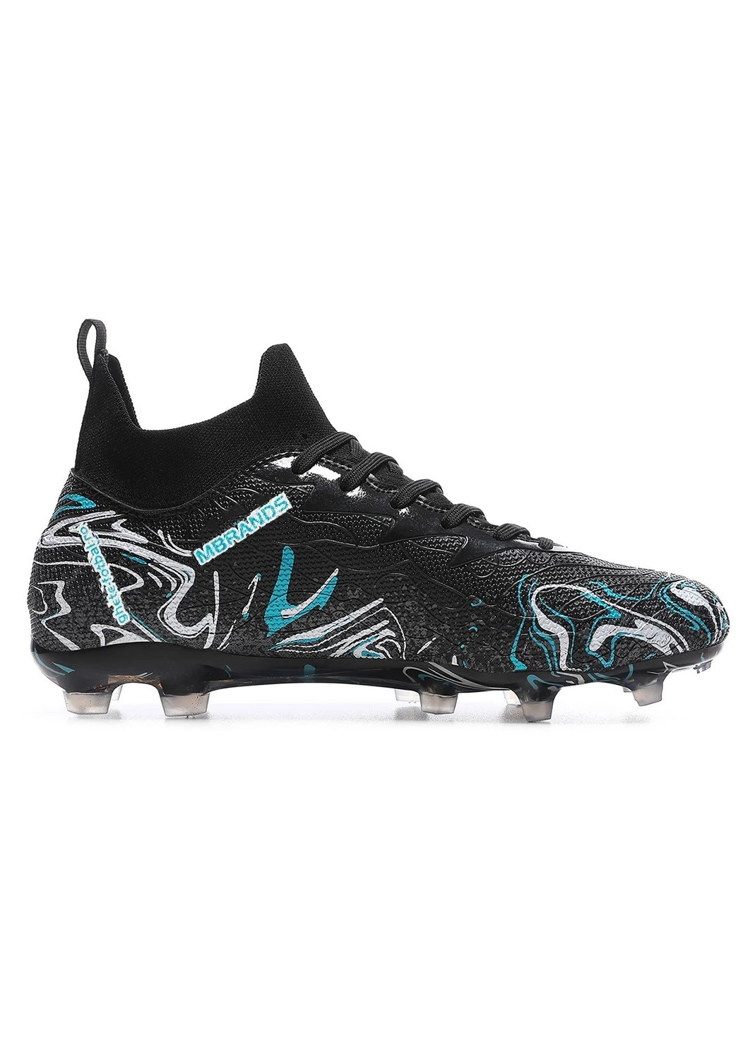 Ghete de fotbal MBrands, 8.3 cu glezna crampoane, culoare negru 41 ...