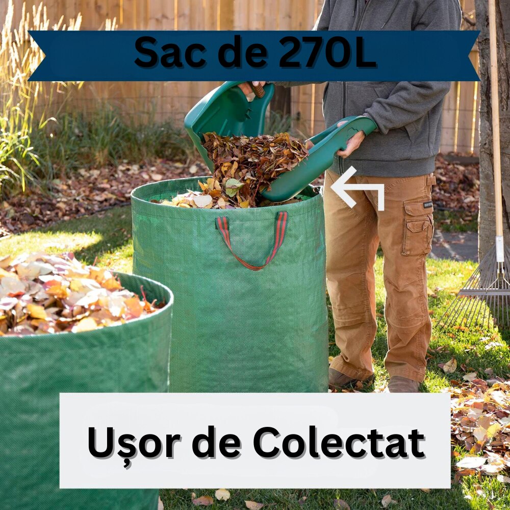 Cos pentru Gradina Velixo®, cu Manere Transport, Pliabil, Reutilizabil ...