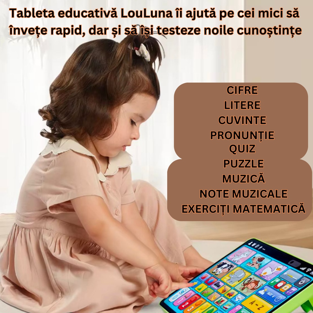 Jucarie interactiva copii, Louluna, tableta educationala, Y-Pad ...