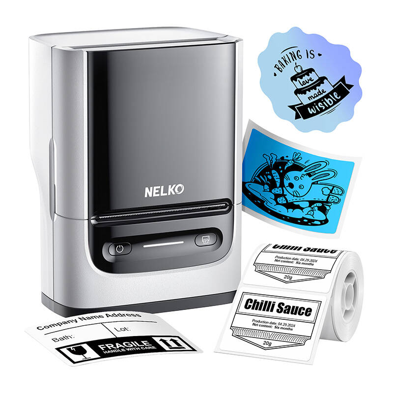 Imprimanta termica etichete Nelko PM220, alba, Bluetooth, USB-C ...