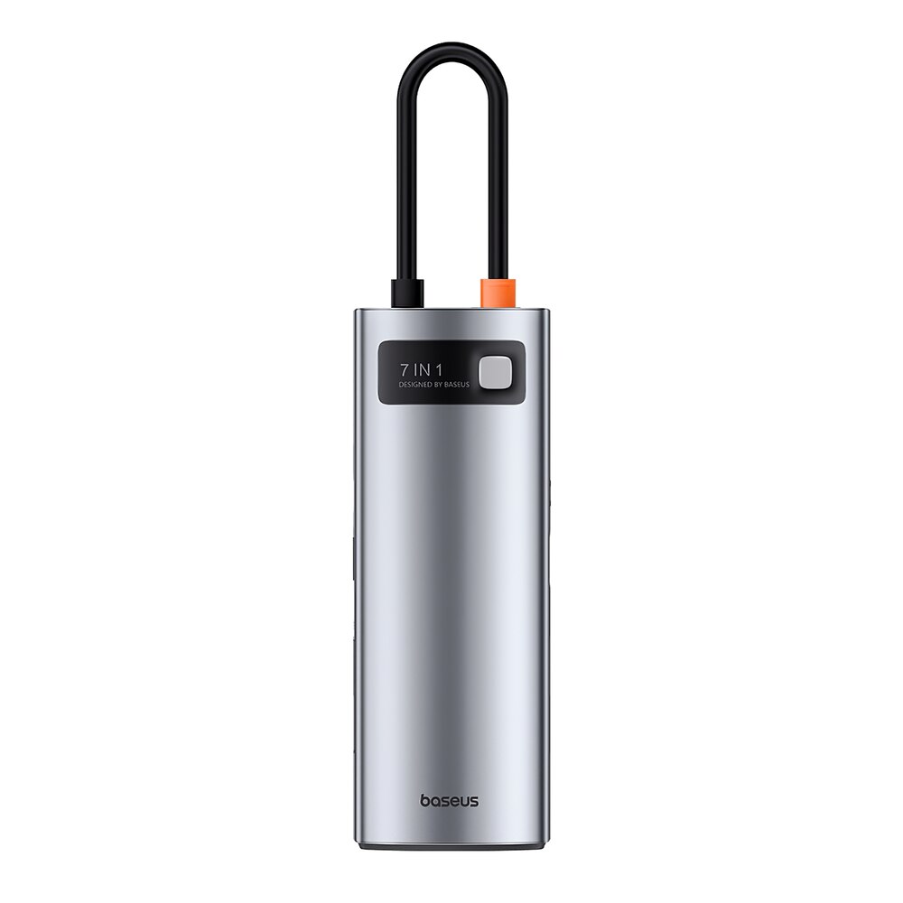 Baseus Joystar USB-C hub, 3 x USB-A 3.0, USB-C, HDMI, SD, microSD ezüst ...