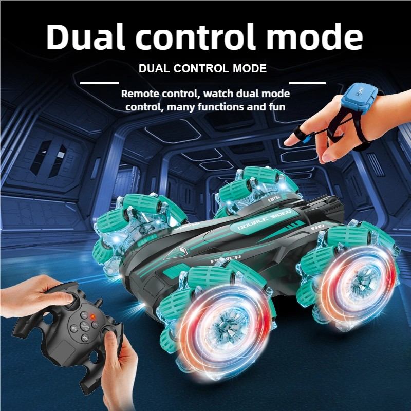 Masinuta de control la distanta, 4WD, cu lumini colorate, rotire 360, 8 ...