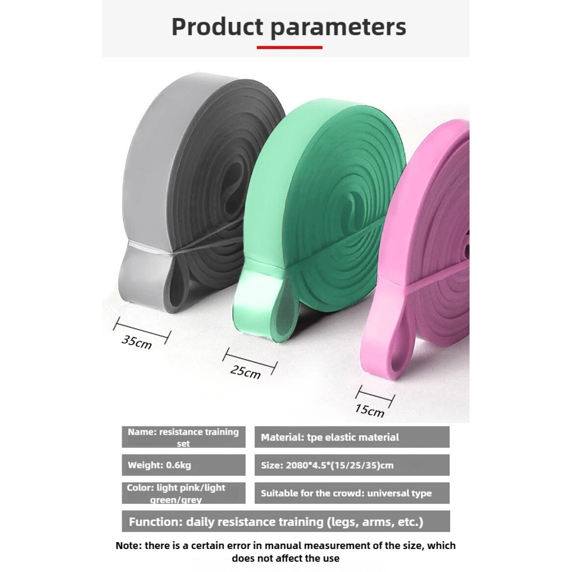 Set benzi elastice pentru exercitii, WSAKOUE, material TPE ...