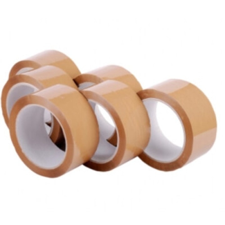 Banda Adeziva Maro Lata, 48mm x 60m pentru Ambalare, Banda Scotch Maro ...