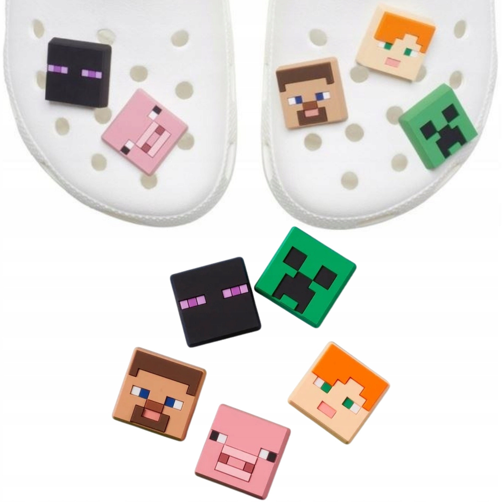 Accesoriu, Crocs, Jibbitz, Pin, Set de 5, Minecraft, Pentru Pantofi ...
