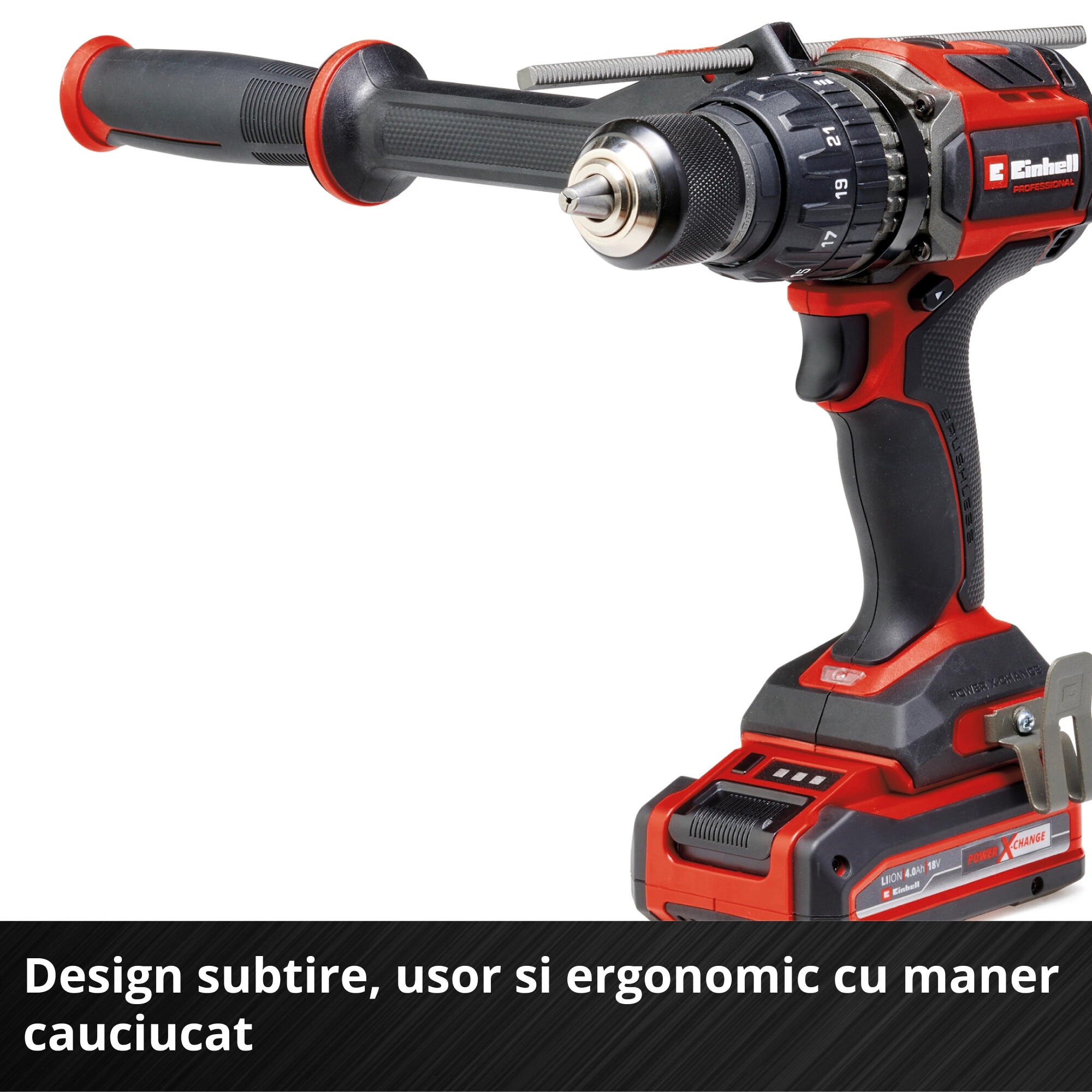 Masina de gaurit cu impact fara fir Einhell Professional TP-CD 18/120 Li-i BL-Solo Power X ...