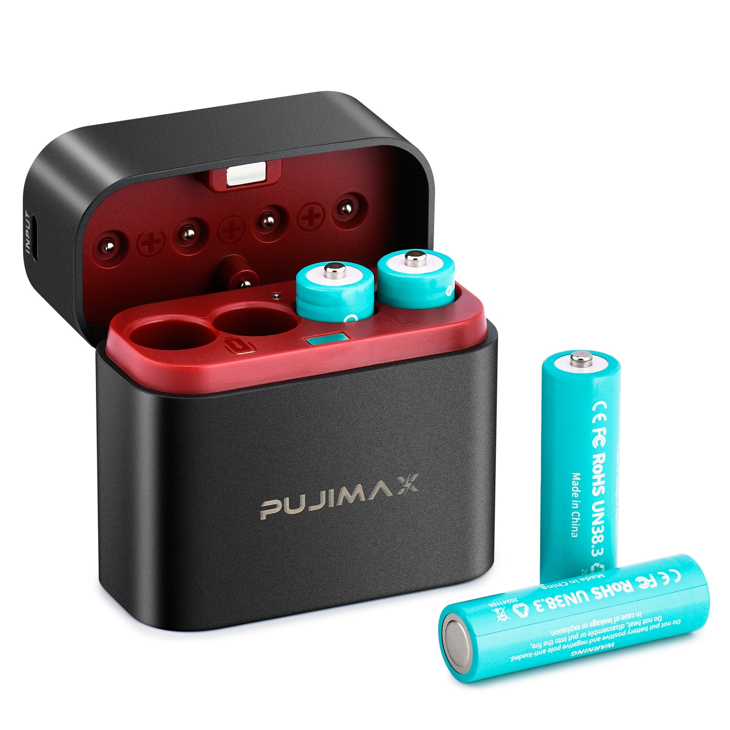 Set de 4 baterii litiu AA reincarcabile 3400mWh cu incarcator rapid, 1. ...