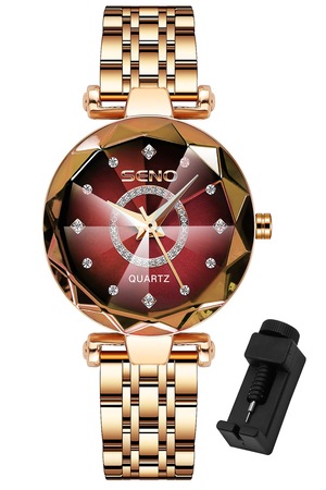 Ceas de dama quartz, Hggzeg, Ceas de mana femei, Cu diamant ...