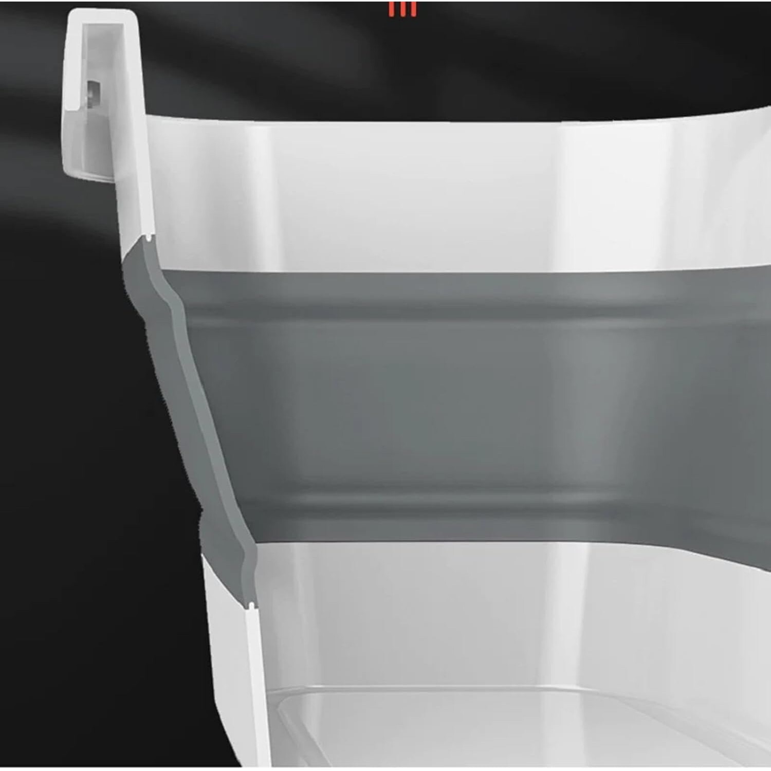 Lighean pliabil multifunctional din plastic, awwaline, alb/gri, 10 ...