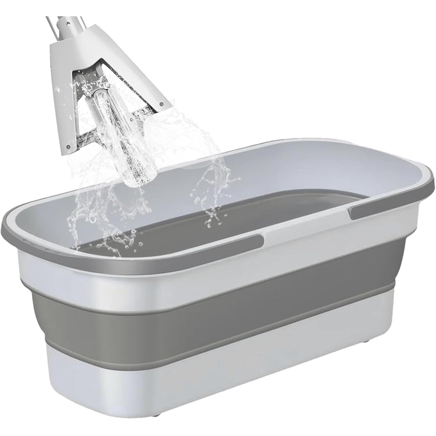 Lighean pliabil multifunctional din plastic, awwaline, alb/gri, 10 ...