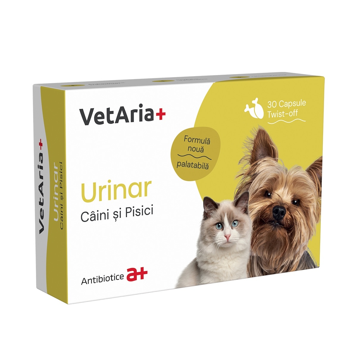 Supliment nutritiv pentru caini si pisici, VetAria+ Urinar, 30 capsule ...