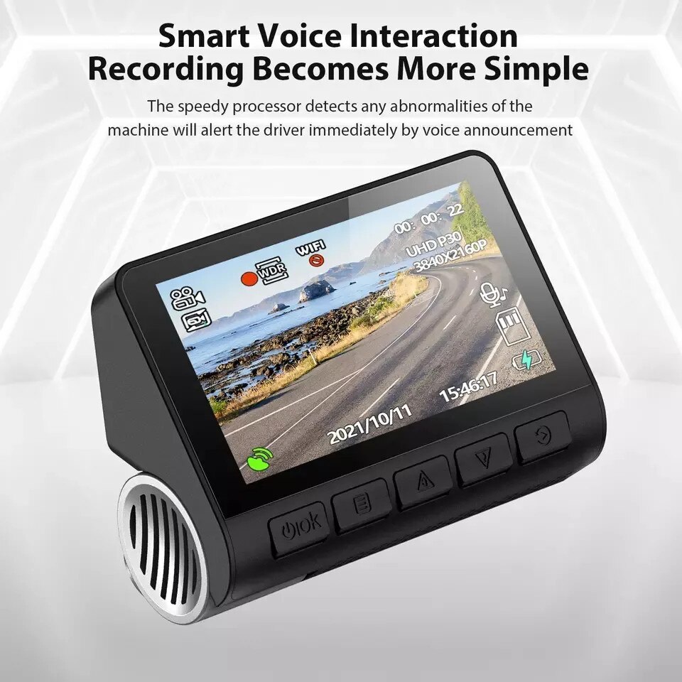 Camera Auto V55PRO 4K + camera spate 1080P, WiFi, WDR, Viziune nocturna ...