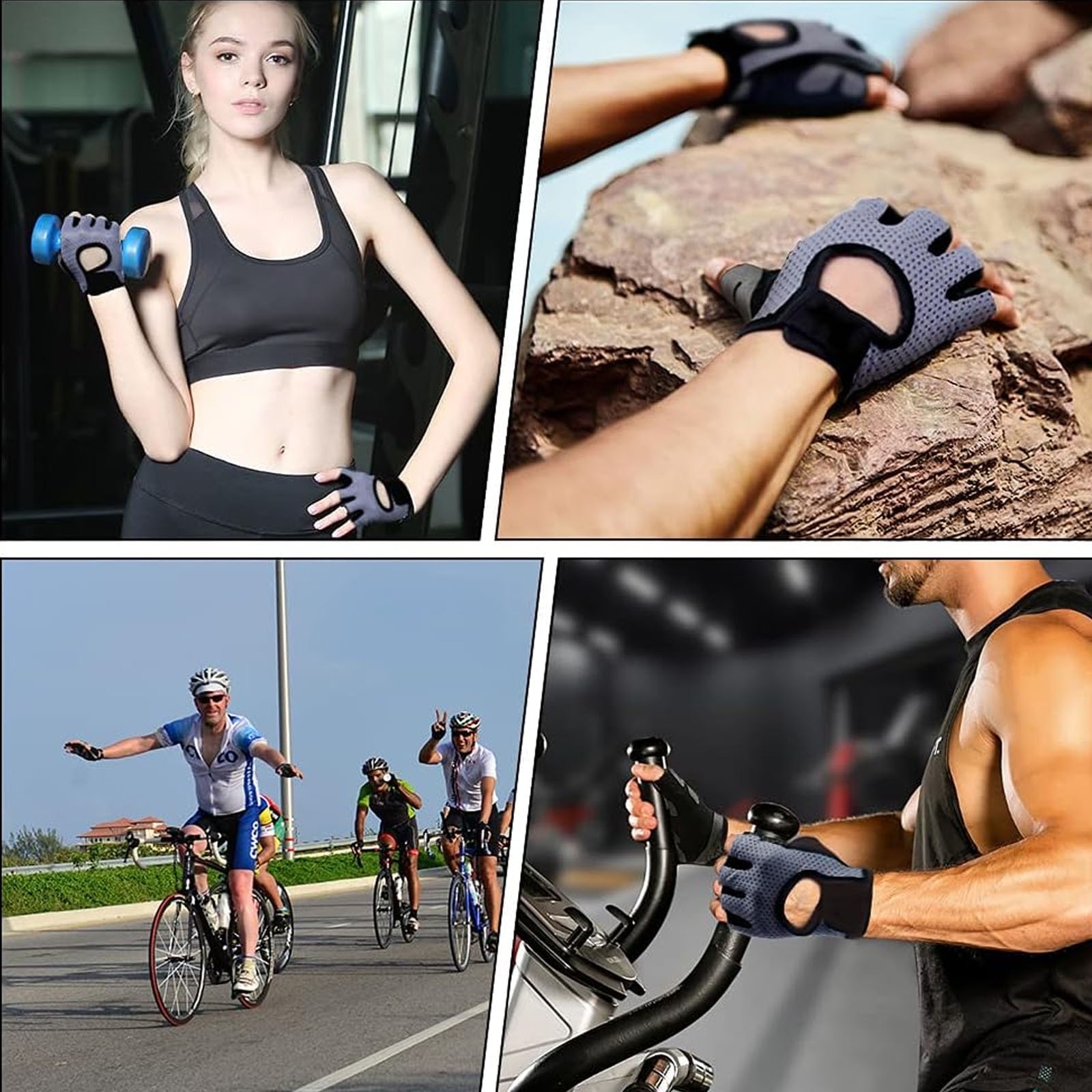 Manusi de fitness si antrenament, Hggzeg, Manusi fara degete, Cu ...