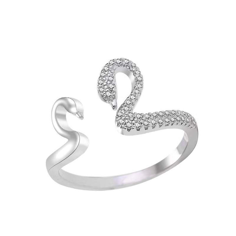 Inel artistic pentru femei, argint electroplacat cu design cap de ...