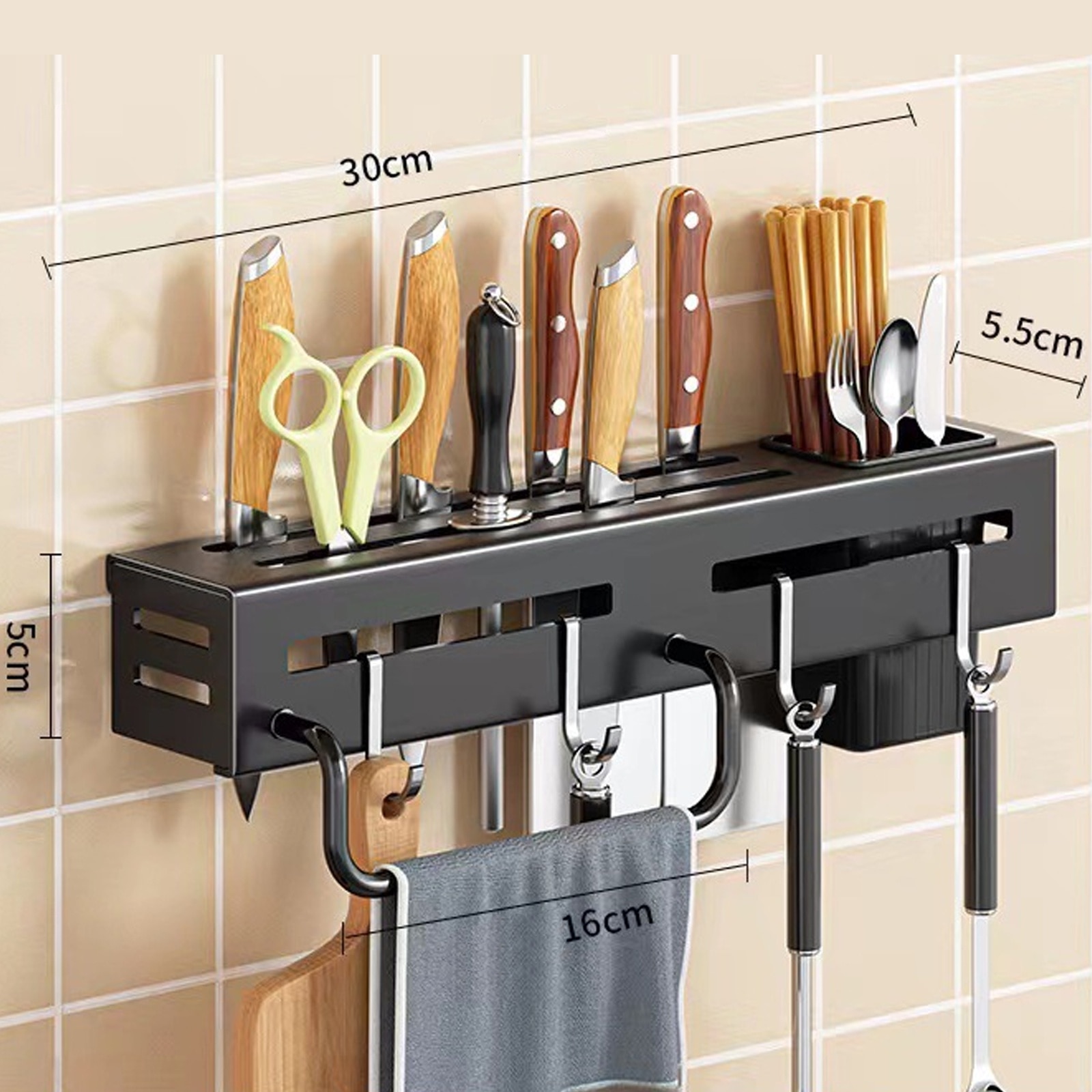 Organizator de perete pentru bucatarie, Axroad Mall, Suport ustensile ...