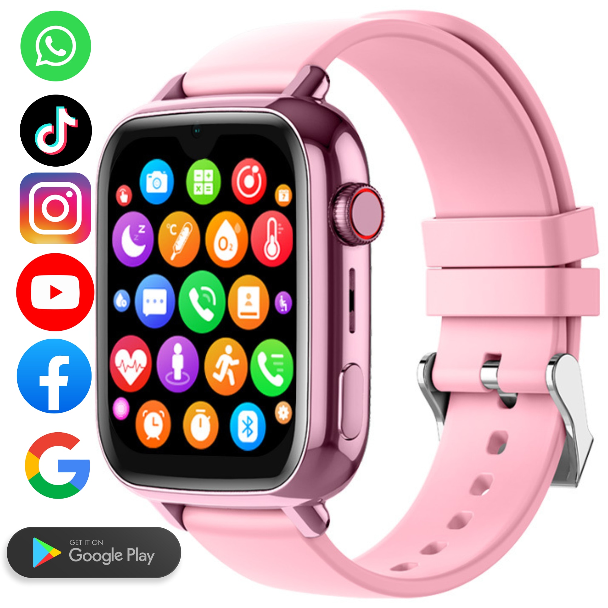 Ceas smartwatch copii GPS 4G, Google play, Whatsapp, Tiktok, Instagram ...