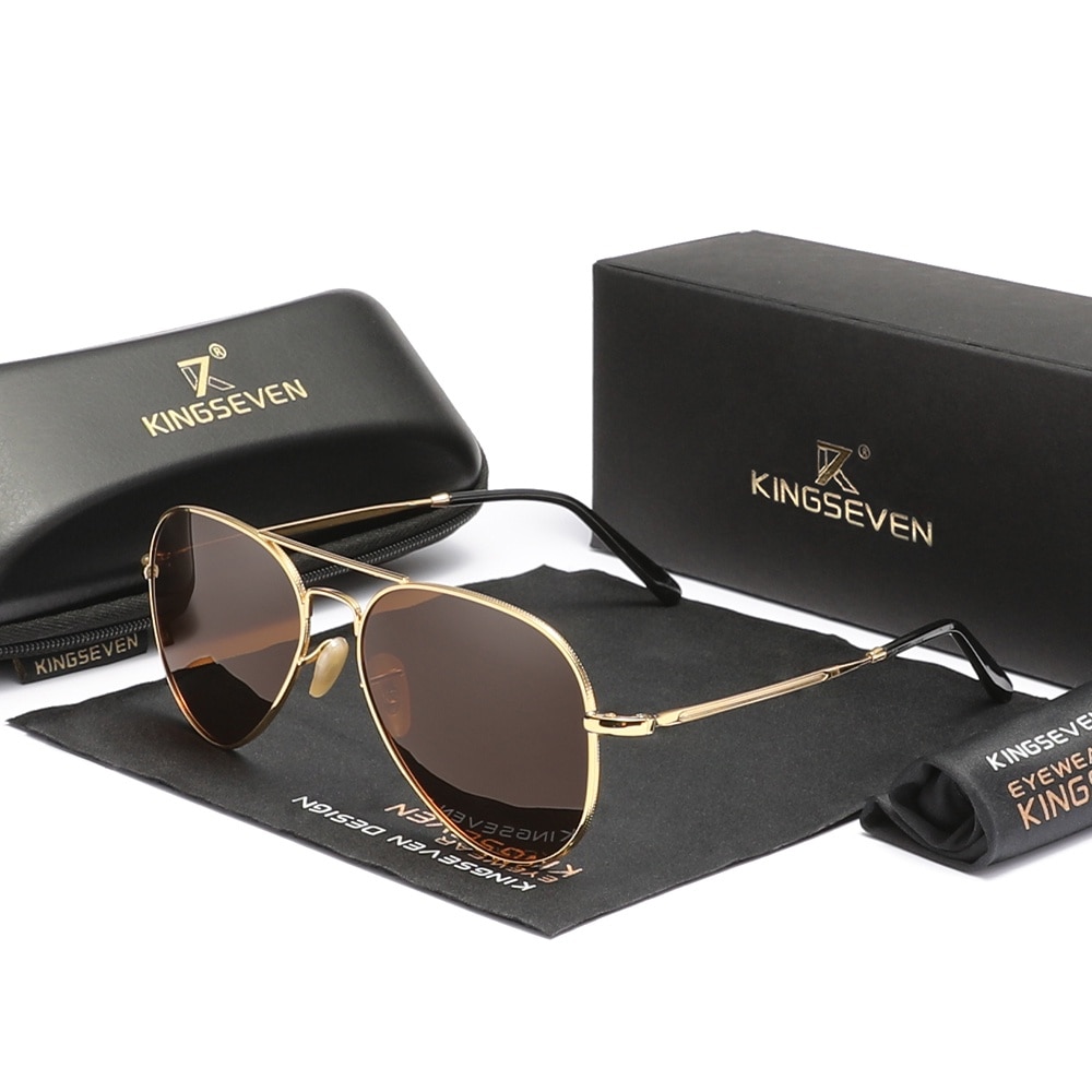 Ochelari de soare barbati, Kingseven, polarizati, UV400, pilot ...