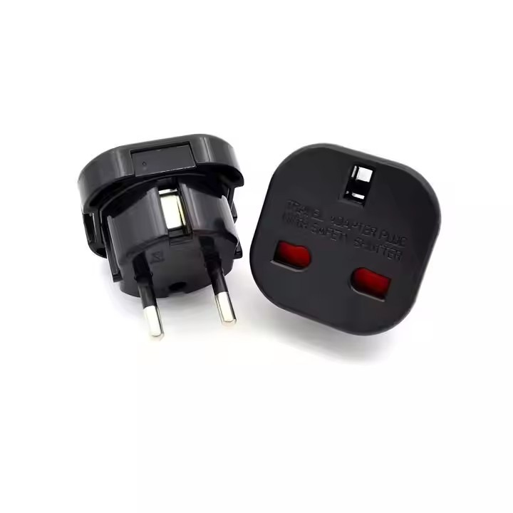 Adaptor de priza, 2 bucati, standard european la standard american ...