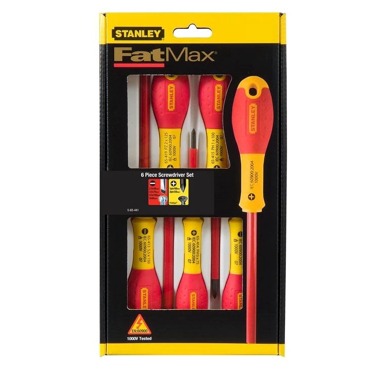 Set 6 surubelnite pentru electricieni, Stanley, izolate la 1000 V - eMAG.ro