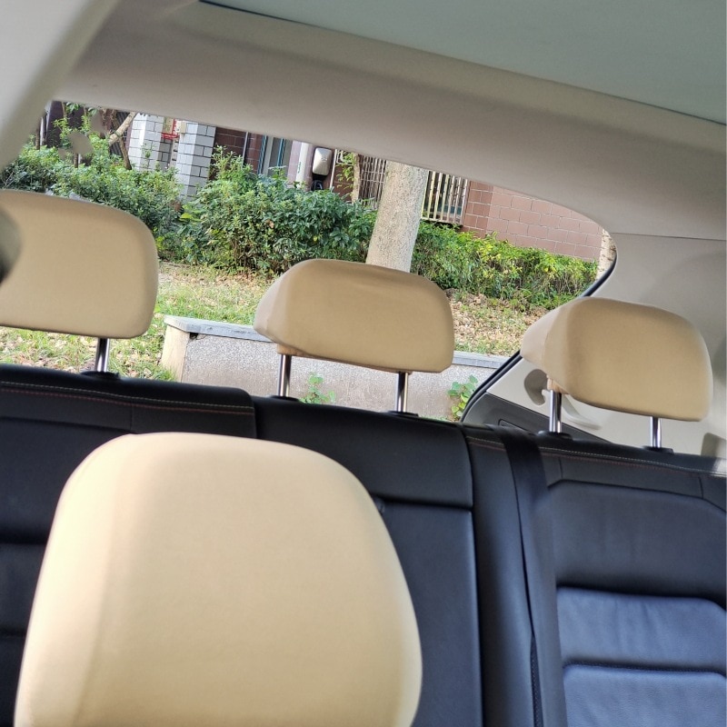 Husa pentru tetiera auto, Peysaitr, bej, material elastic, protectie ...