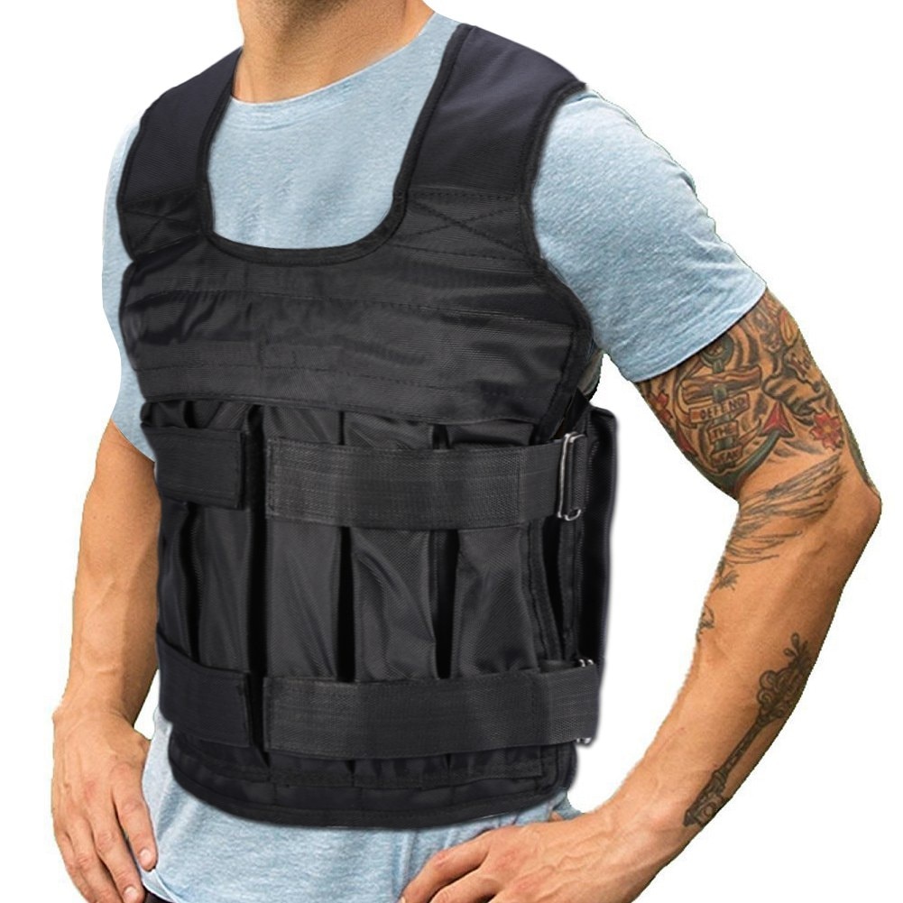 Vesta cu greutati ajustabila, Peysaitr, neagra, L, 60x44cm - eMAG.ro