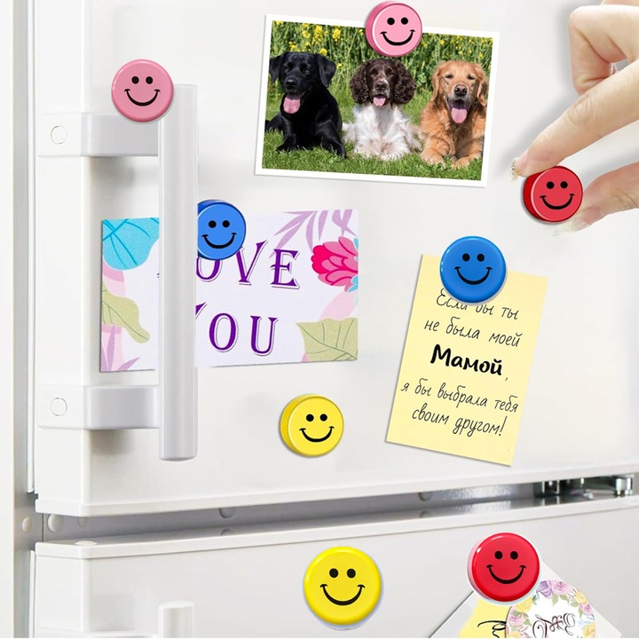 Magnet frigider（set 10），WANDAVICTA®，—diametru 3 cm, Model de fata ...