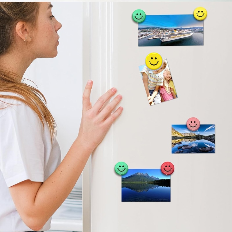 Magneti de frigider, Set de 12, Magneti magnetici de frigider cu fete ...